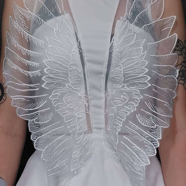 Organza Lace Appliques Wing Lace Applique Lace Motif, Wing Lace Patch ...