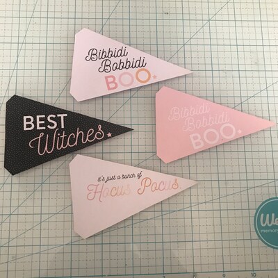 Pink Halloween Pennant Flag Printables - Etsy