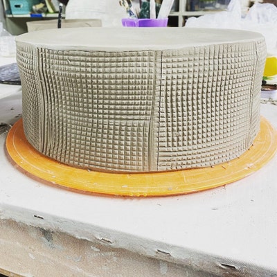 Pottery Hand Roller / Clay Texture Tool Flowers and Vines R12 - Etsy