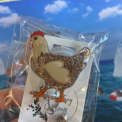 Chicken Badge Reel, Spring Chicken, Badge Reel, Cute Badge Reel ...
