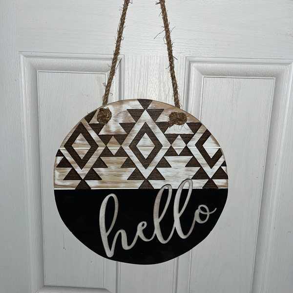 25 Boho Welcome Sign SVG Bundle: Geometric Door Hanger (digital) - Etsy