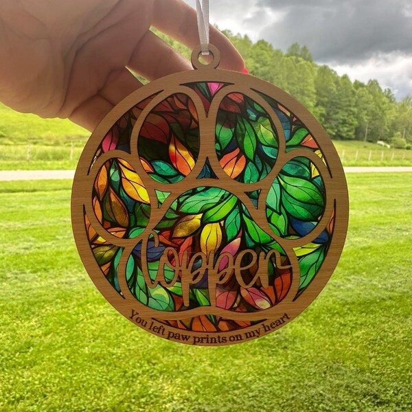 Sun Catcher Sympathy Gift, Poem Card Memorial Suncatcher, Sympathy Gift ...