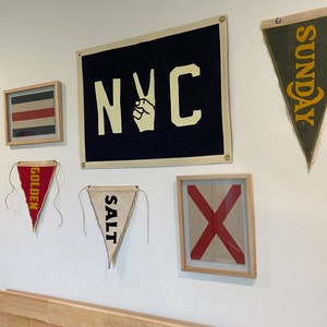 Vintage Inspired Pennant Camp Flag West Coast Upcycled | Etsy