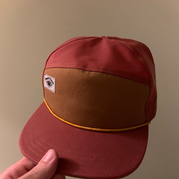 Handmade 6 Panel Hat, Triangle Front Baseball Cap, Waxed Canvas Camp ...