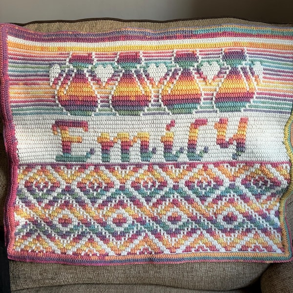 Mosaic Crochet Alphabet-large Block Font, Mosaic Overlay Crochet ...