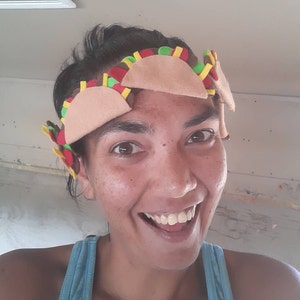 Taco Crown mexican Taco Tuesday Taco Headband Sombrero Cinco De Mayo ...