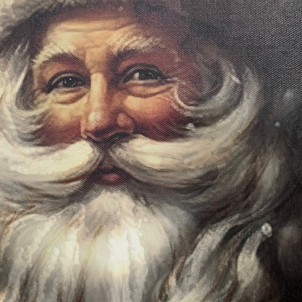 Blue Santa CANVAS, Santa Art Painting, Santa Portrait Art, Christmas Art Decor, Santa Claus Art ...