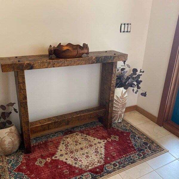 Rustic Hand Hewn Cast Iron Bar Stool - Etsy