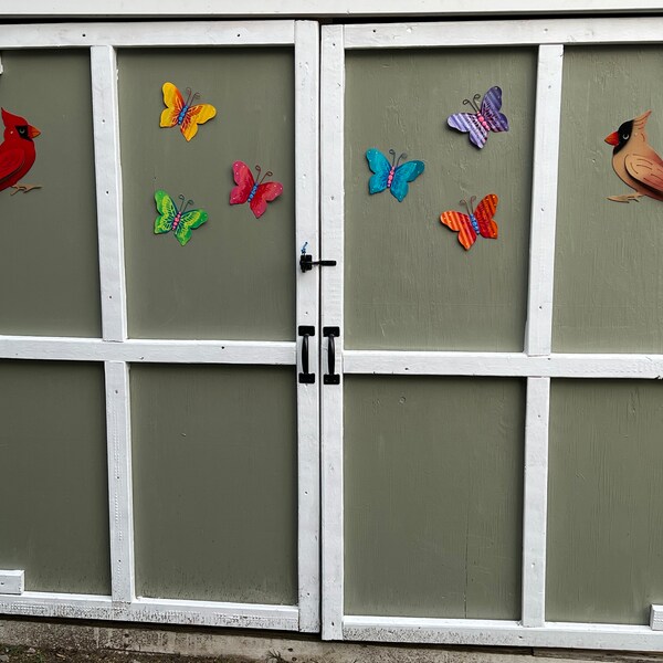 Metal Male and Female Hanging Cardinals, Cardinal Memorial, Outdoor ...