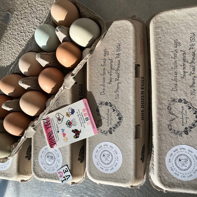 Cute Chicken Coop Date Stickers Chicken Stickers Farm Fresh Stickers ...