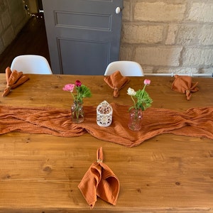 Terracotta Boho Wedding Cheesecloth Table Runner Wedding Arch Tape ...