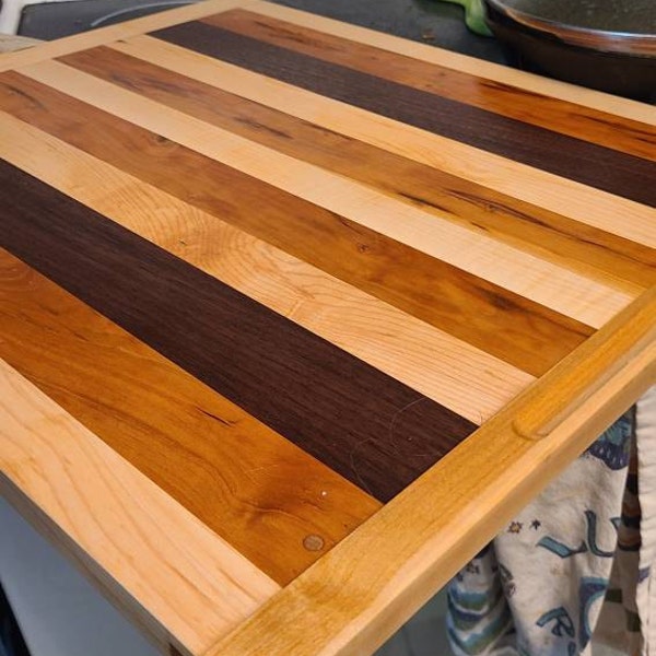 Walnut Replacement Custom Slide Out/pull Out Cutting Board W/maple End ...
