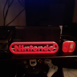 Nintendo Switch Joy Con Video Game Logo Sign 3D Printed, Man Cave, Game ...