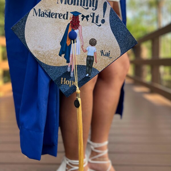 Custom Mommy Mastered It Graduation Cap Topper, Personalized Cap ...