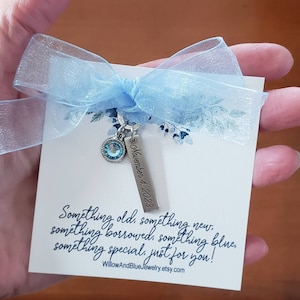 Engraved Bride Gift From Mom Friend, Something Blue for Bride ...