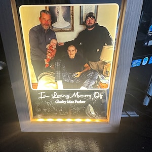 Acrylic Picture Frame With Light, Personalized Stand, Christmas Gifts ...