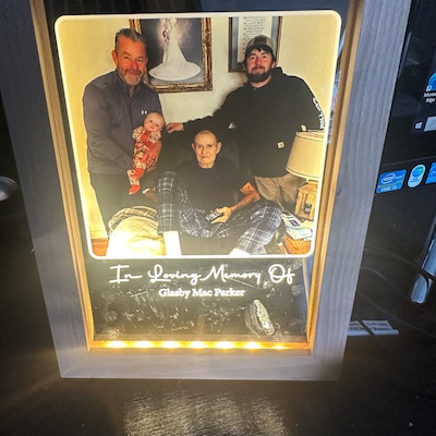 Acrylic Picture Frame With Light, Personalized Stand, Christmas Gifts ...