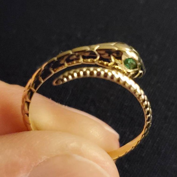 14K Gold Snake Ring: Dainty Snake Rings for Women, Custom Birthstone ...
