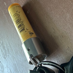 Chapstick Elastic Keychain Key Ring Lip Balm Holder Burts Bees EOS - Etsy