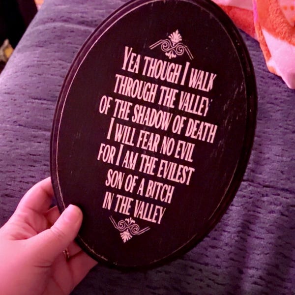 Holler Sign, Goth Decor, Gothic Home, Dark Art, Dark Decor, Horror ...