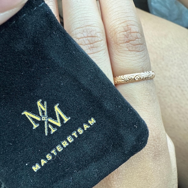 600-25 14K Yellow SOLID Gold Ring, Pattern Ring, Width--2.5mm - Etsy