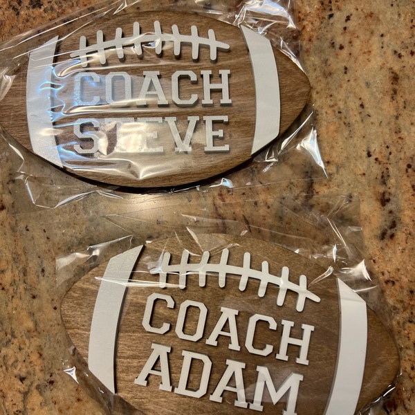 Personalized Desktop Football Coach Sign - Gifts for Football Coach ...