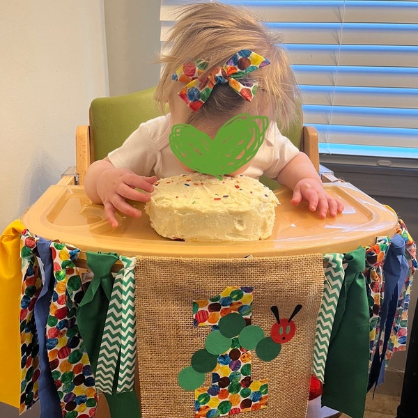 The Very Hungry Caterpillar Bows, Caterpillar Headband, Baby Bows ...
