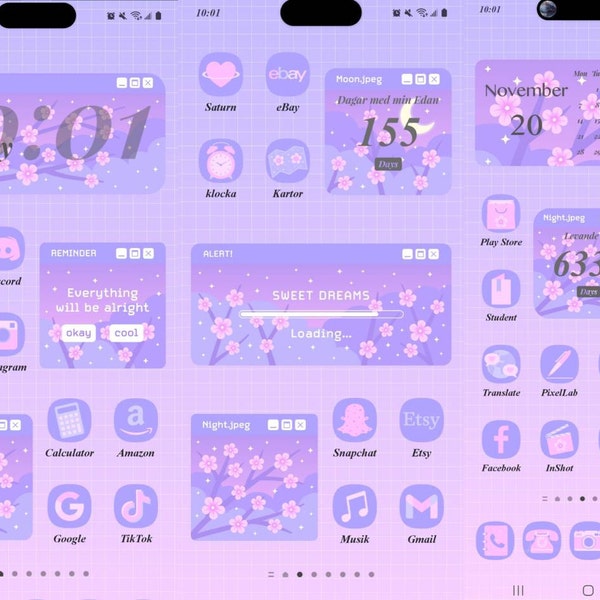 Cherry Blossom App Icons, Cute App Icon Pack, Sakura App Icons Widgets ...