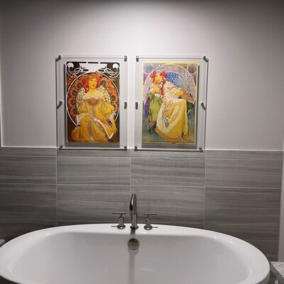 Double Panel Acrylic Floating Frames, Choose Your Custom Size stand ...