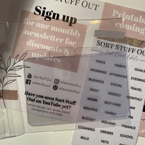 Blank Task Cards - With or Without Tabs for Your Planner - Add Your Own ...