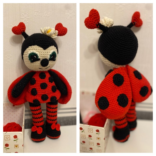 Crochet Pattern Doll Ladybug. Tutorial Ladybug in English in PDF ...