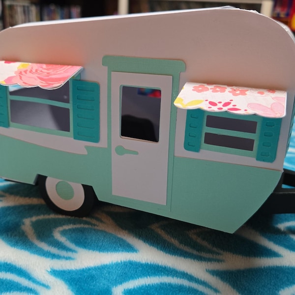 Vintage Camper SVG. Camping Trailer Papercraft. Camper SVG 3D . 3D ...