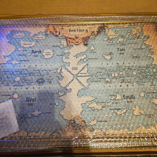 Anime One Piece World Map, Wrapped Canvas Map, World Map, Wrapped ...