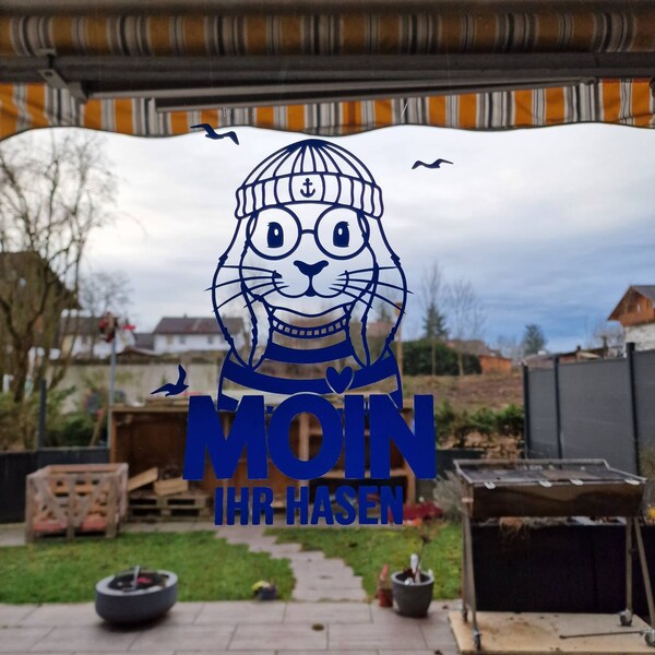 Plotterdatei Maritim Ostern Hase Moin SVG, Plotterdatei Hase Seemann ...