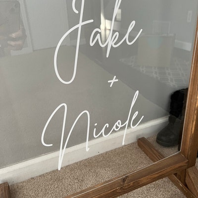 Custom Wedding Sign Vinyl Decal - Etsy