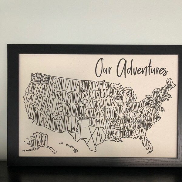 Push Pin Map, Personalized Travel Map, USA, United States, Second ...