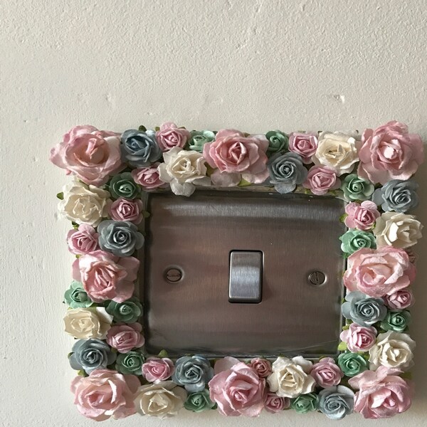 Floral Light Switch Surround • Light Switch Cover • Home Decor ...