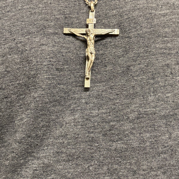 Personalized Silver Jesus Cross Necklace, Handmade Crucifixion of Jesus ...