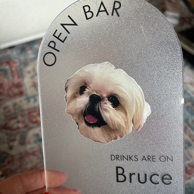 Open Bar Drink Sign, Acrylic Wedding Sign, Bar Menu Sign, Modern ...