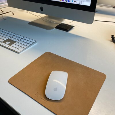 Braunes Mauspad. Brown Mouse Pad. Maus Unterlage Leder. Mauspad aus ...