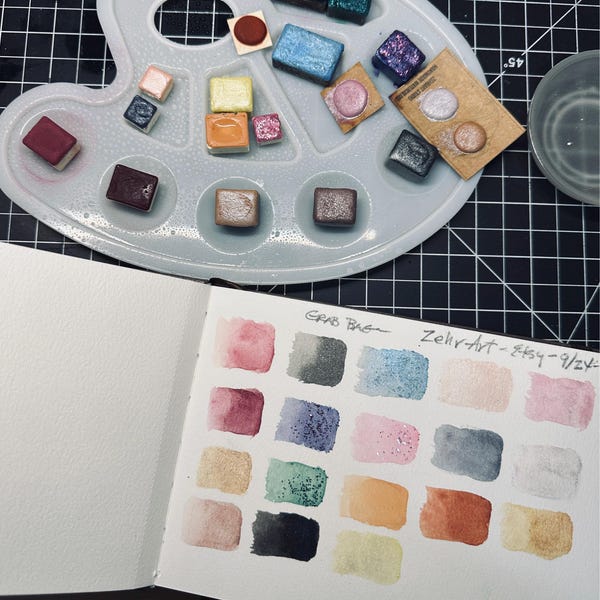 30 Pcs Dot Card - Watercolor Handmade Color Sampler Set - Tester ...