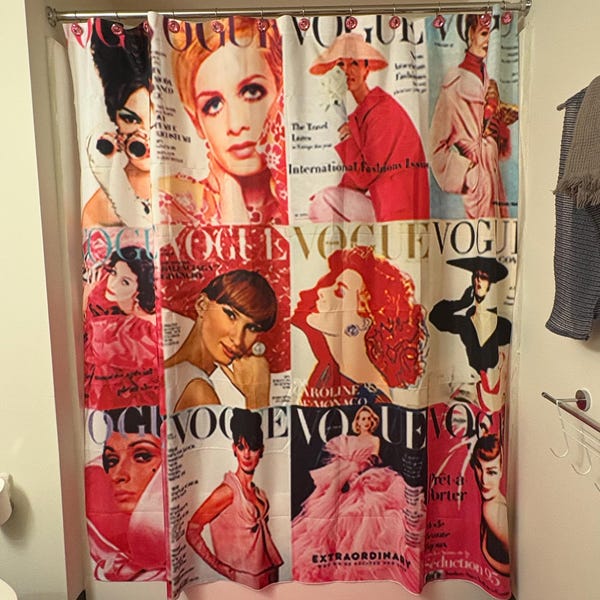 Chic Vogue Shower Curtain - Fashion Home Decor, Vintage Style Bathroom ...