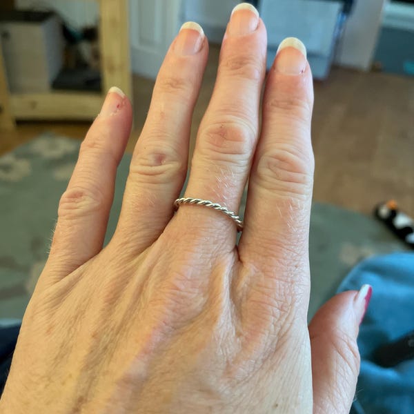 Sterling Silver Fidget Ring, Anxiety Ring, Spinner Ring, Fiddle Ring ...