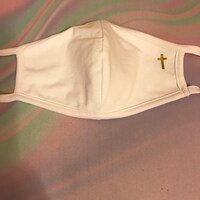 Cross Face Mask,christian Face Mask,washable Face Mask,baptism Gift ...