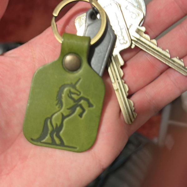 Handmade Leather Highland Stag Key Chain: Scottish Souvenir - Etsy