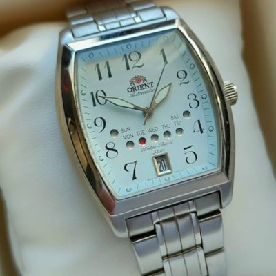Orient Square Watch, Vintage Orient, Automatic Watch, Day and Date ...