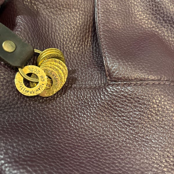 Gold Scrabble Necklace - Personalized Square Necklace - Hand Stamped ...