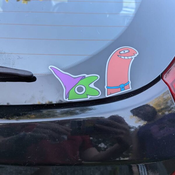 Front Facing Allan Smiling Friends Sticker Waterproof Adult Swim Decal ...