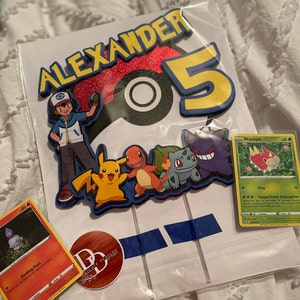 Custom Pokemon Birthday Cake Topper Layered & 3D Cake Topper Charmander ...