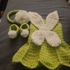 English PDF Crochet Pattern Tinkerbell Fairy Dress Set Chunky Yarn 3 ...